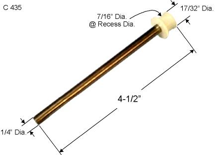 C0435 - 1/4 IN Metal Bi-Fold Guide Pins Blaine Window
